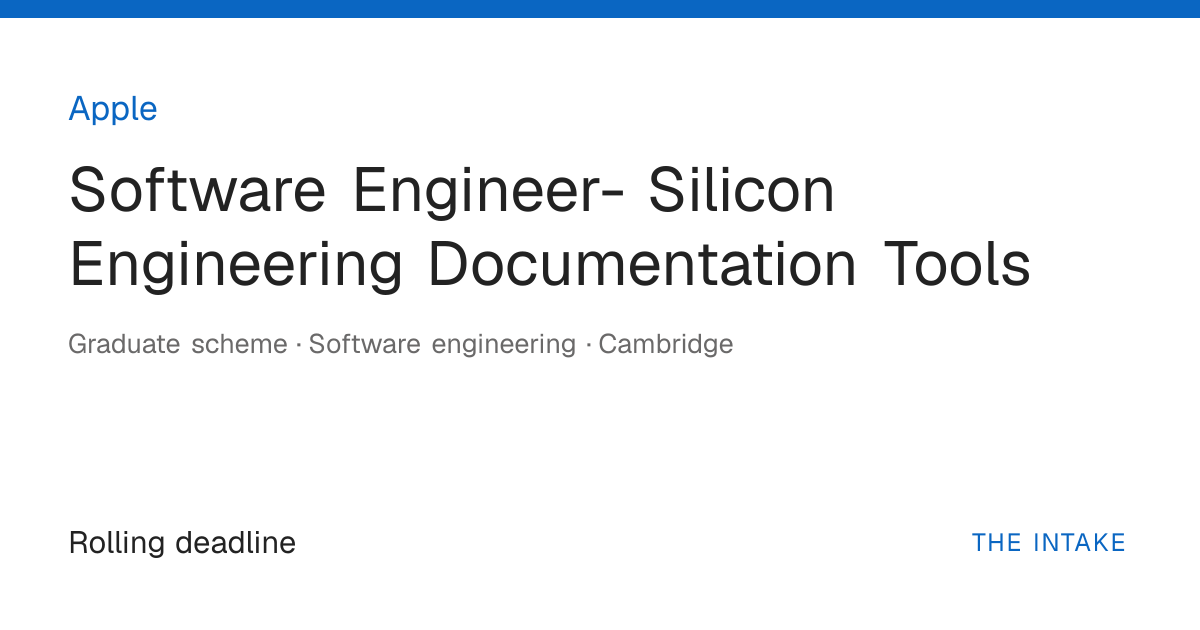 Apple Software Engineer Silicon Engineering Documentation